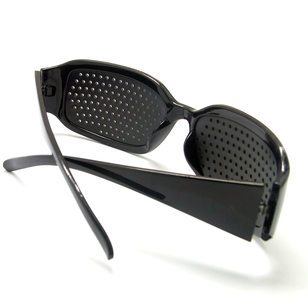 Black Eyesight Improvement Vision Care Exercise Eyewear Pinhole Glasses